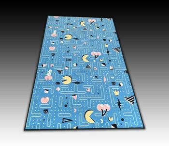 Namco Pacman Carpet Blue (3x5) (6x9)